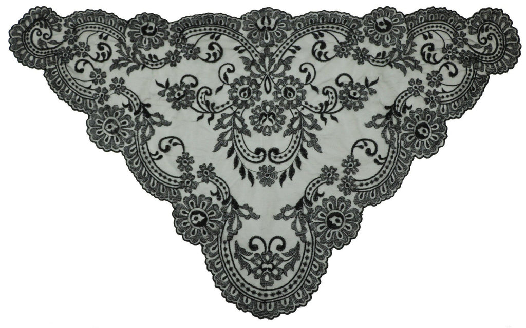 Di Clara | Catholic Mantilla Chapel Veil | Black | Worldwide Shipping